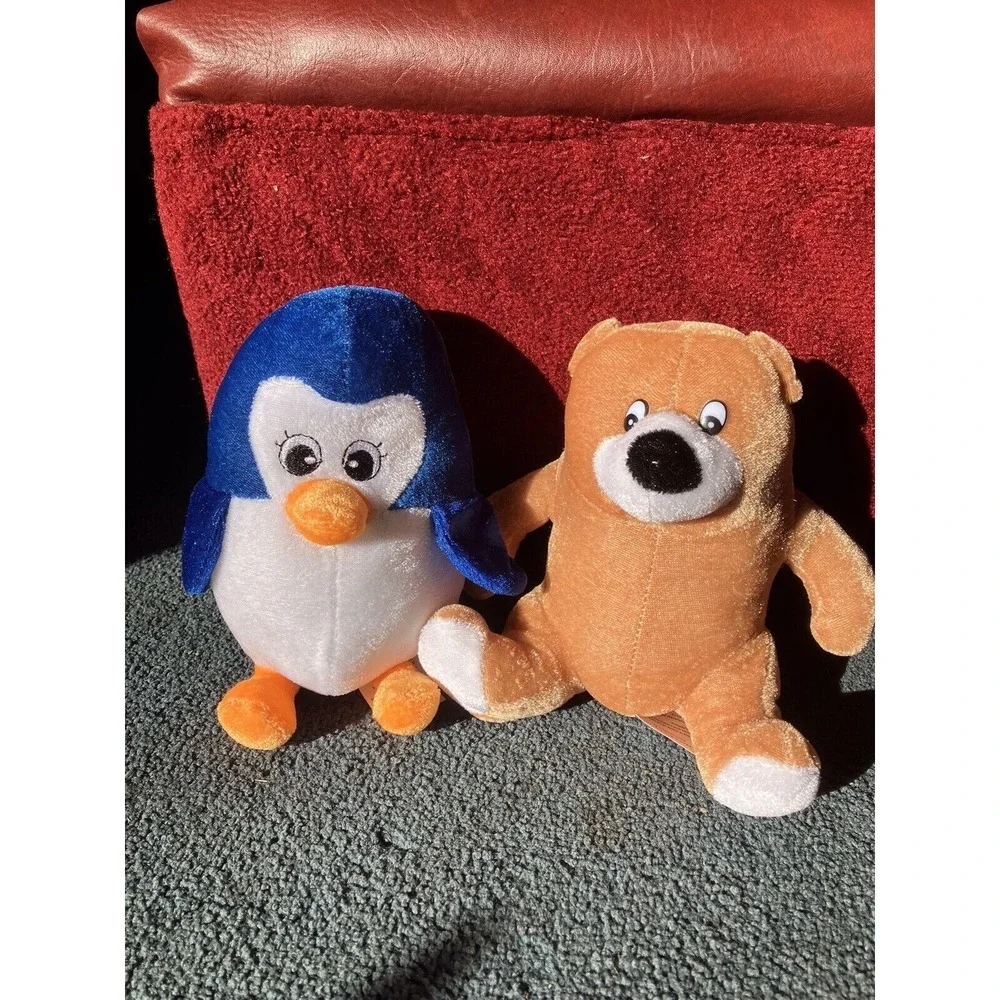 Toys | Peek A Boo Blue Penguin Brown Bear Plush About 9 | Poshmark